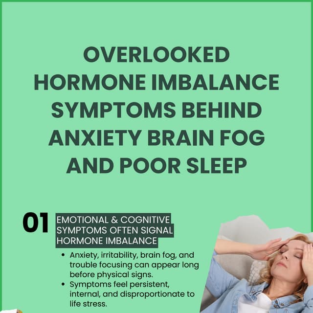 Overlooked Hormone Imbalance Symptoms Behind Anxiety Brain Fog And Poor ...