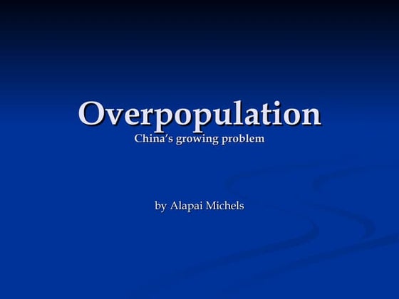 overpopulation | PPTX