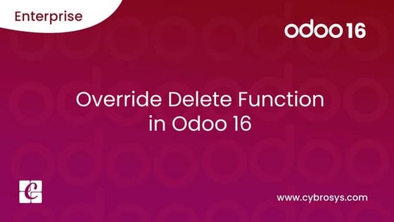 How To Add Archive And Unarchive Option In Odoo 17 | PPTX
