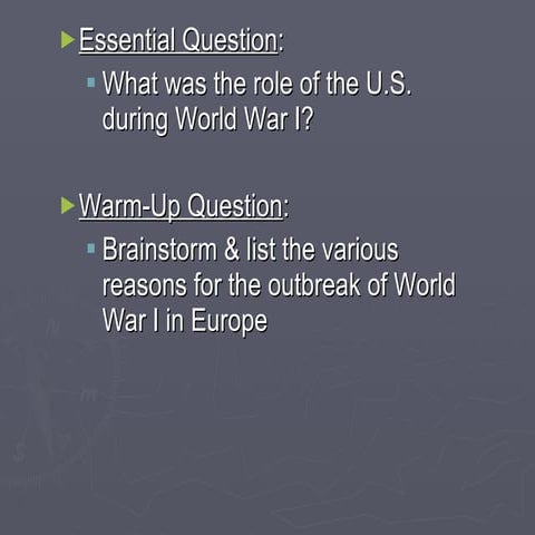 The Eve Of World War I | PPT