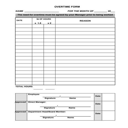 Overtime form | PDF