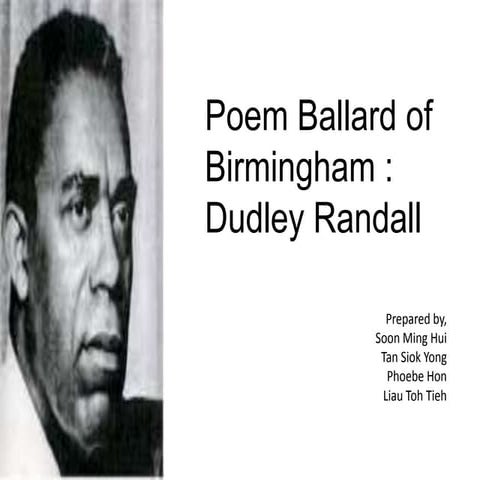 Poem - Ballard of Birmingham | PPTX