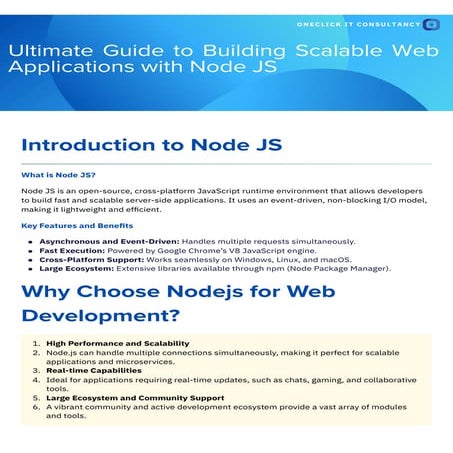 What is NodeJS ? NodeJS Center of Excellence | PDF