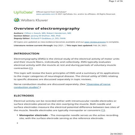 Overview of-electromyography | PDF