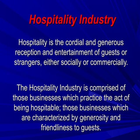 Overview of-hospitality-industry | PPT