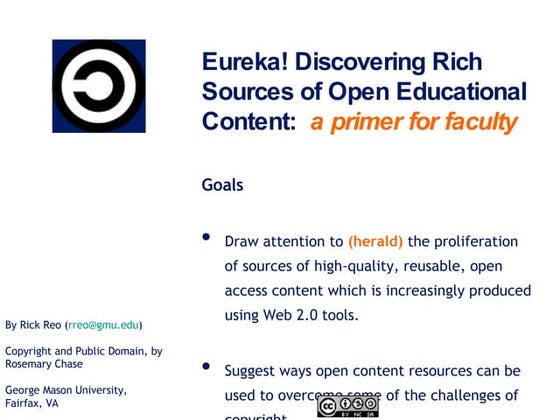 Open Educational Resources (OER) Basics | PPT