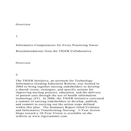Overview 1 Informatics Competencies for Every P.docx
