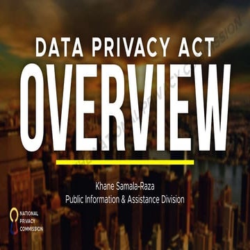 Data Privacy Overview, things to understand | PDF