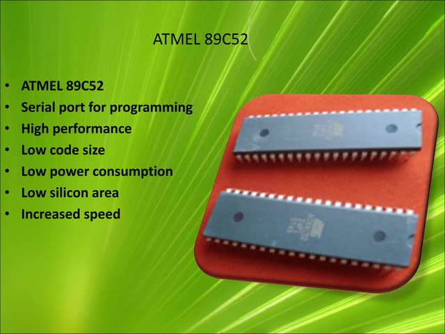Overview And Applications 8051 Microcontrollers Ppt Free Download