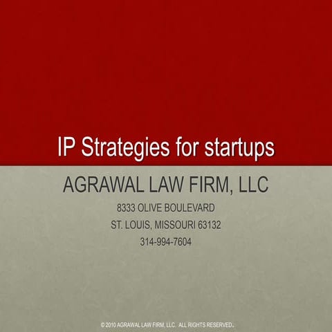 IP Strategies for Startups | PPTX