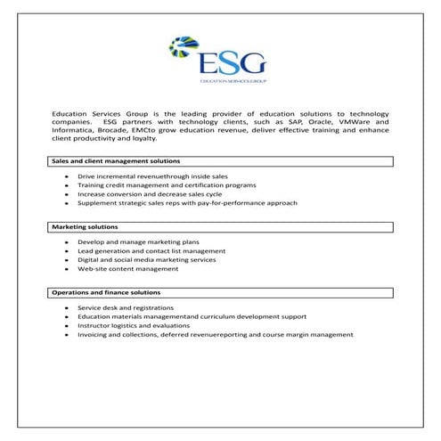 Overview esg services | PDF