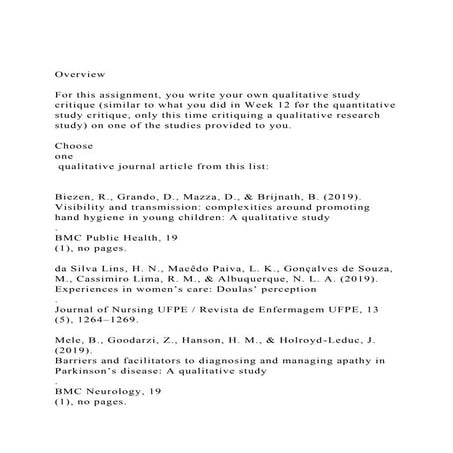 OverviewFor this assignment, you write your own qualitative .docx