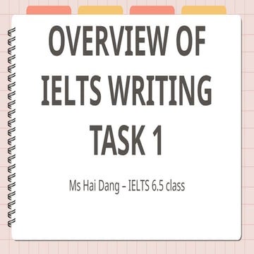 Overview of IELTS Writing Task 1: Structure, Skills, and Key Strategies ...