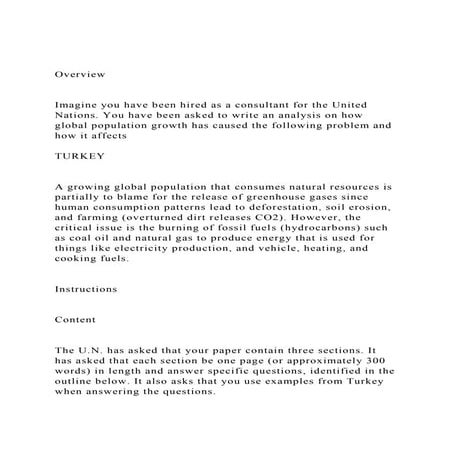 OverviewImagine you have been hired as a consultant for th.docx