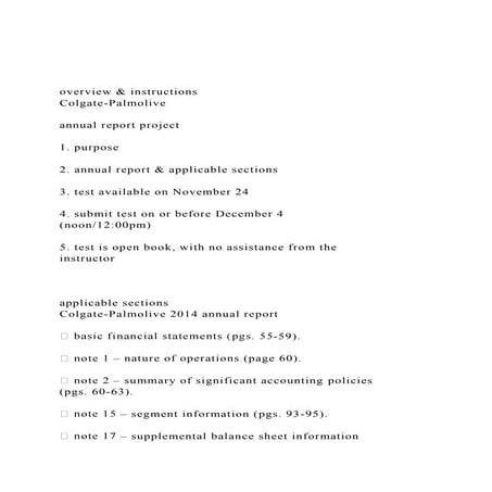 overview & instructionsColgate-Palmoliveannual report pr.docx ...