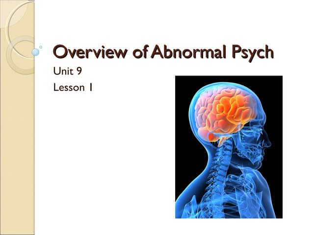 Normal vs abnormal