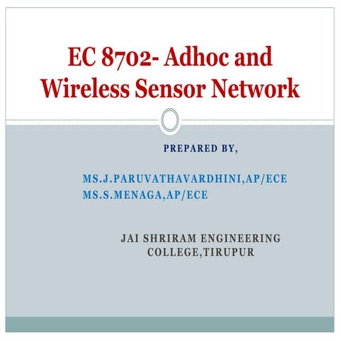 Overview Of Adhoc Wireless Networkspptx 