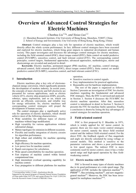 Various control methods of permanent magnet synchronous motor drives in ...