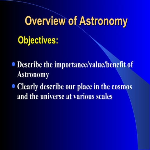 Size and Scale of the Universe | PDF