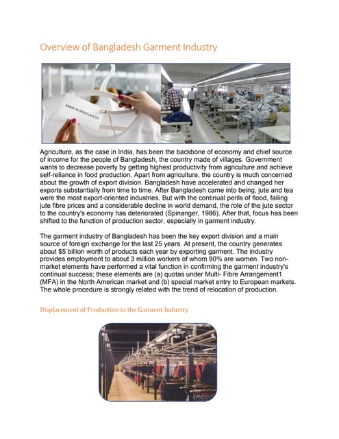 History of RMG in Bangladesh | PDF