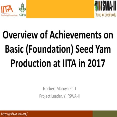 Agronomy and Propagation of Yam Basic information | PPTX