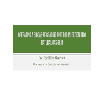 Overview of Biogas upgrading process, for injection to NG grid in ...