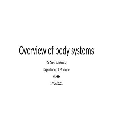 Basic science - Overview of body systems.pptx