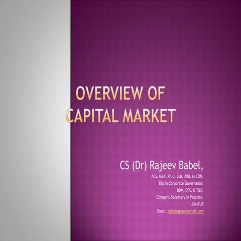 Overview of capital market | PDF
