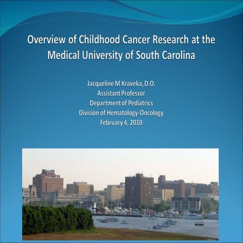 Overview of childhood cancer research at musc 2010 | PPT
