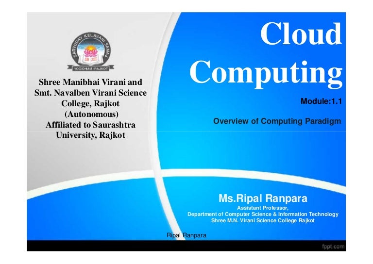 Overview Of Computing Paradigm 