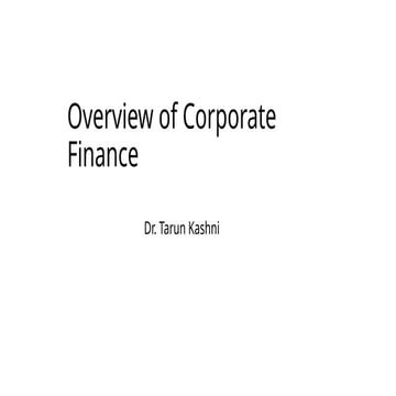 Corporate Finance Overview" becomes Financing Business Operations | PPTX