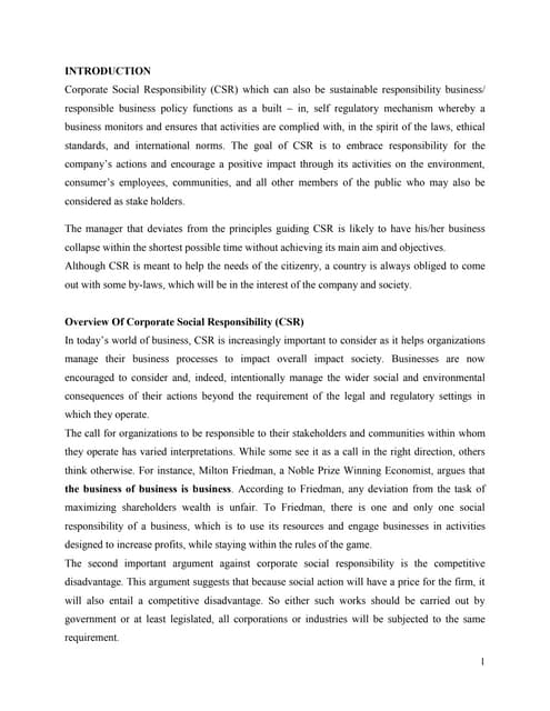 Corporate social responsibility lecture notes | PDF | Green Solutions ...