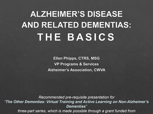 Teepa Snow Dementia Building Skill Handout | PDF