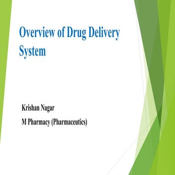 Overview of Drug Delivery System Pharmaceutics.pptx