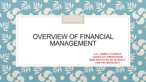 Introduction To Financial Management Pdf