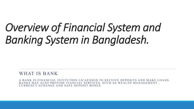 Indian banking system | PPTX