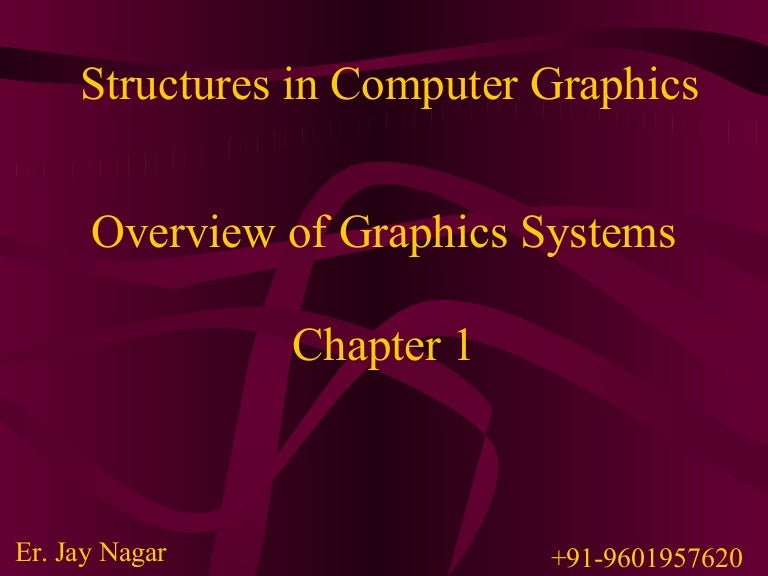 Overview of graphics systems