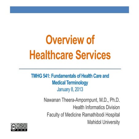 Overview of Healthcare Services | PDF