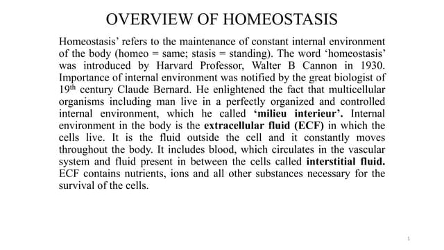 Homeostasis | PPTX