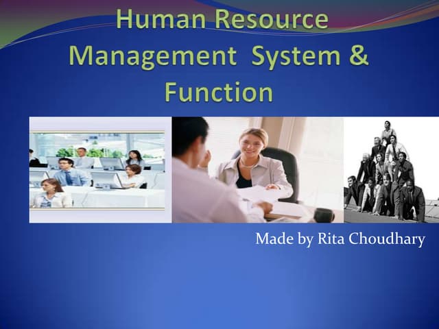 Hr in hospital | PPTX