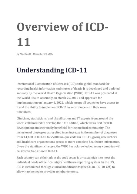 ICD 11.pptx classification of mental disorder | PPTX