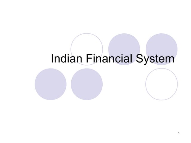Trends in indian financial system. | PPT