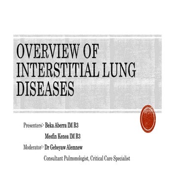 Interstitial lung disease (ILD) ppt slideshare | PPTX