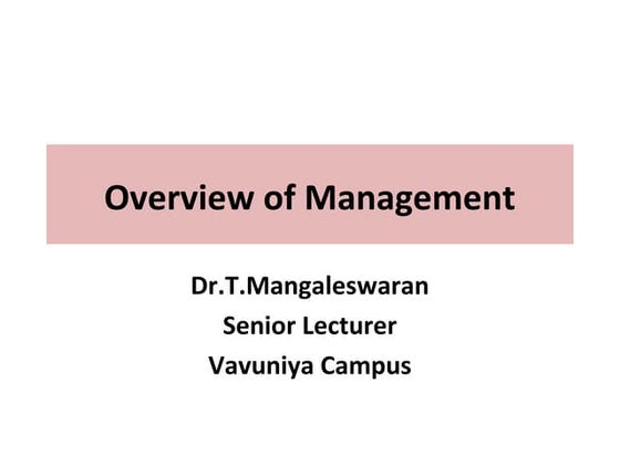 Definitions of management by various author | PPTX | Executive ...