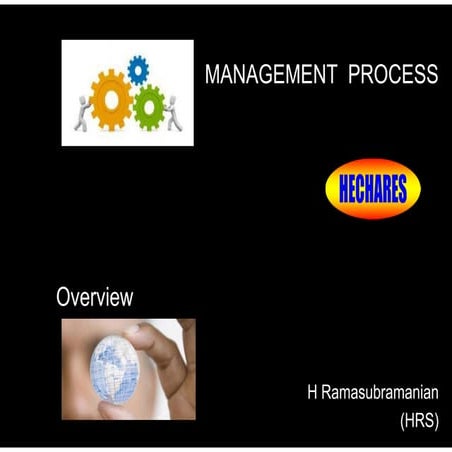 Overview of Management - Management Process | PDF