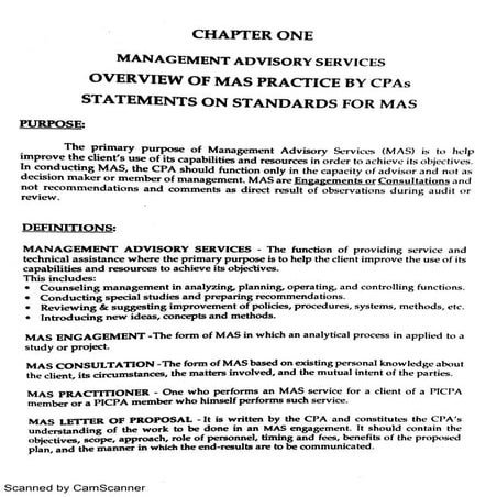 Overview of Management Advisory Services Practice by CPAs | PDF | Law