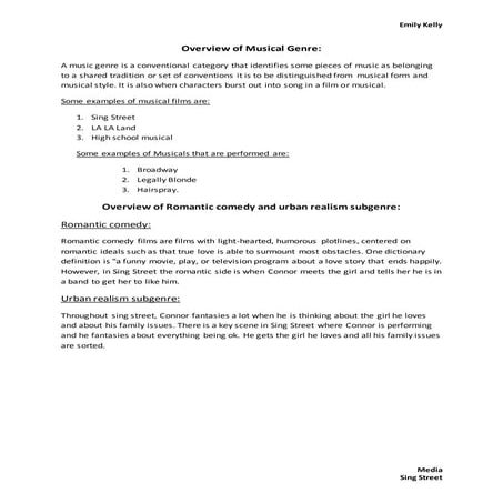 Overview of musical genre | DOCX