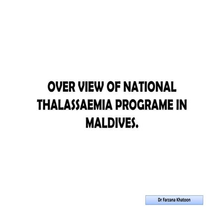 Maldives - Current Situation in Control Strategies and Health Systems ...