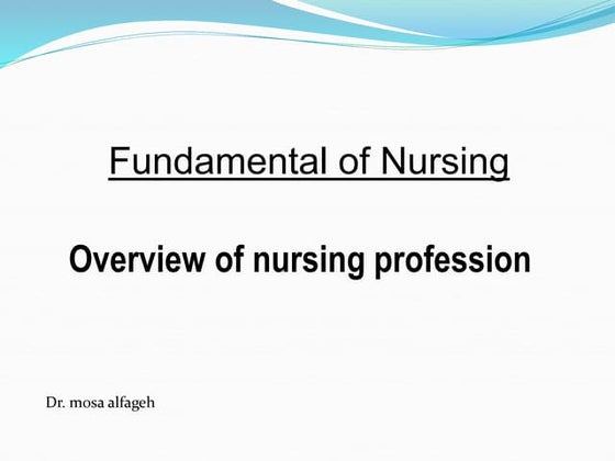 Introduction, Definition of Nursing and Role and Functions of Nurse ...