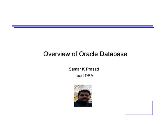 Overview Of Oracle Database Pps Databases Computer Software And Applications